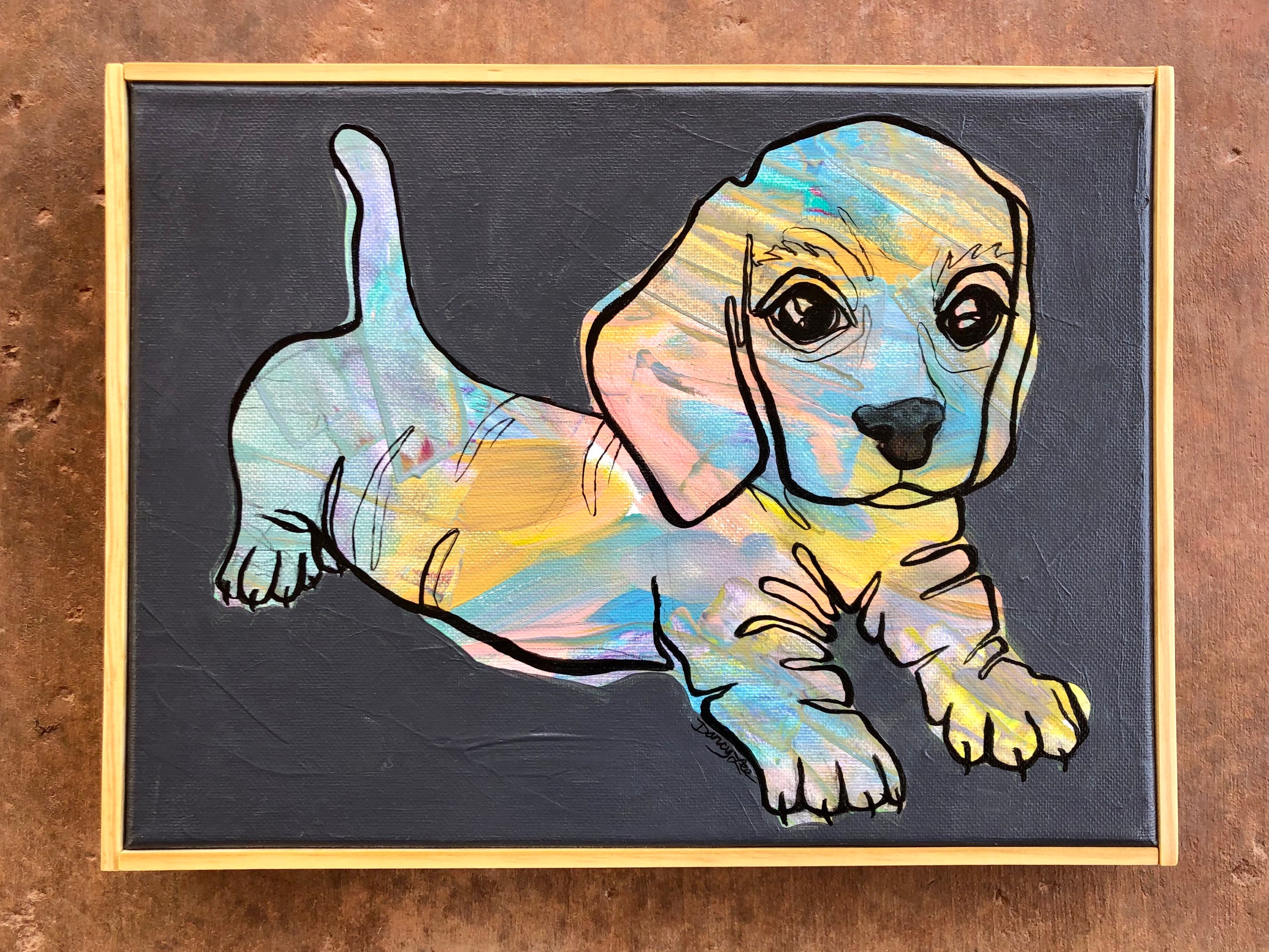 Dachshund art original dachshund painting dachshund puppy | Etsy