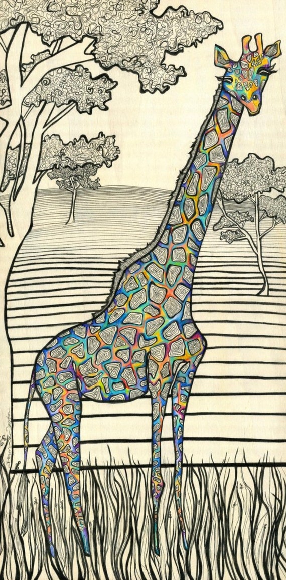 Abstract Giraffe Drawing