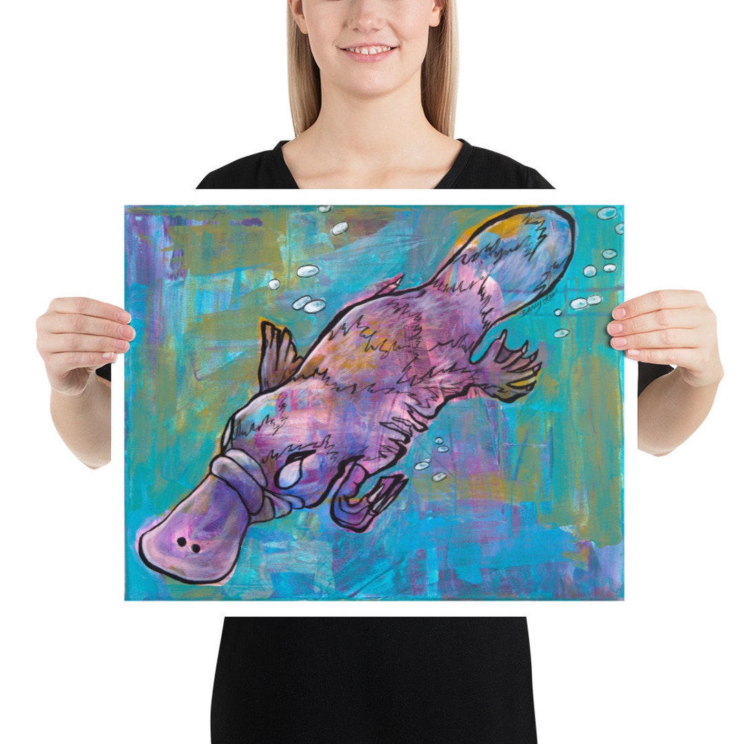 Platypus Art Print ,platypus Nursery Art, Line Art Platypus, Abstract ...