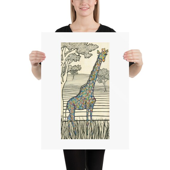 Abstract Giraffe Drawing