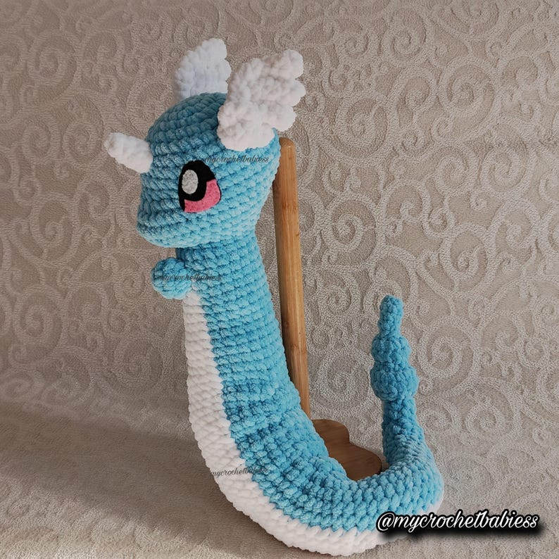 Pokemon Dragonair Amigurumi Crochet Pattern in English / Cute Dragon ...