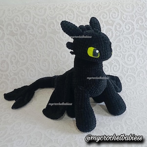 Toothless Dragon Crochet Pattern: HTTYD Amigurumi (PDF Pattern) - Etsy