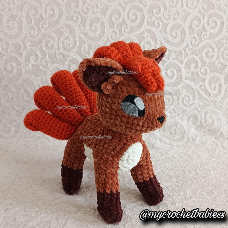 Pokemon Vulpix Amigurumi Crochet Pattern in English / Handmade Pokemon ...