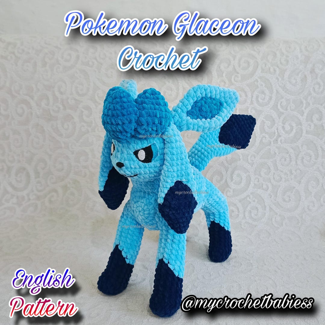 Pokemon Glaceon Amigurumi Crochet Pattern in English/ Handmade Pokemon ...
