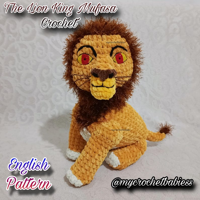 The Lion King - Mufasa Amigurumi Crochet Pattern in English/ Lion ...