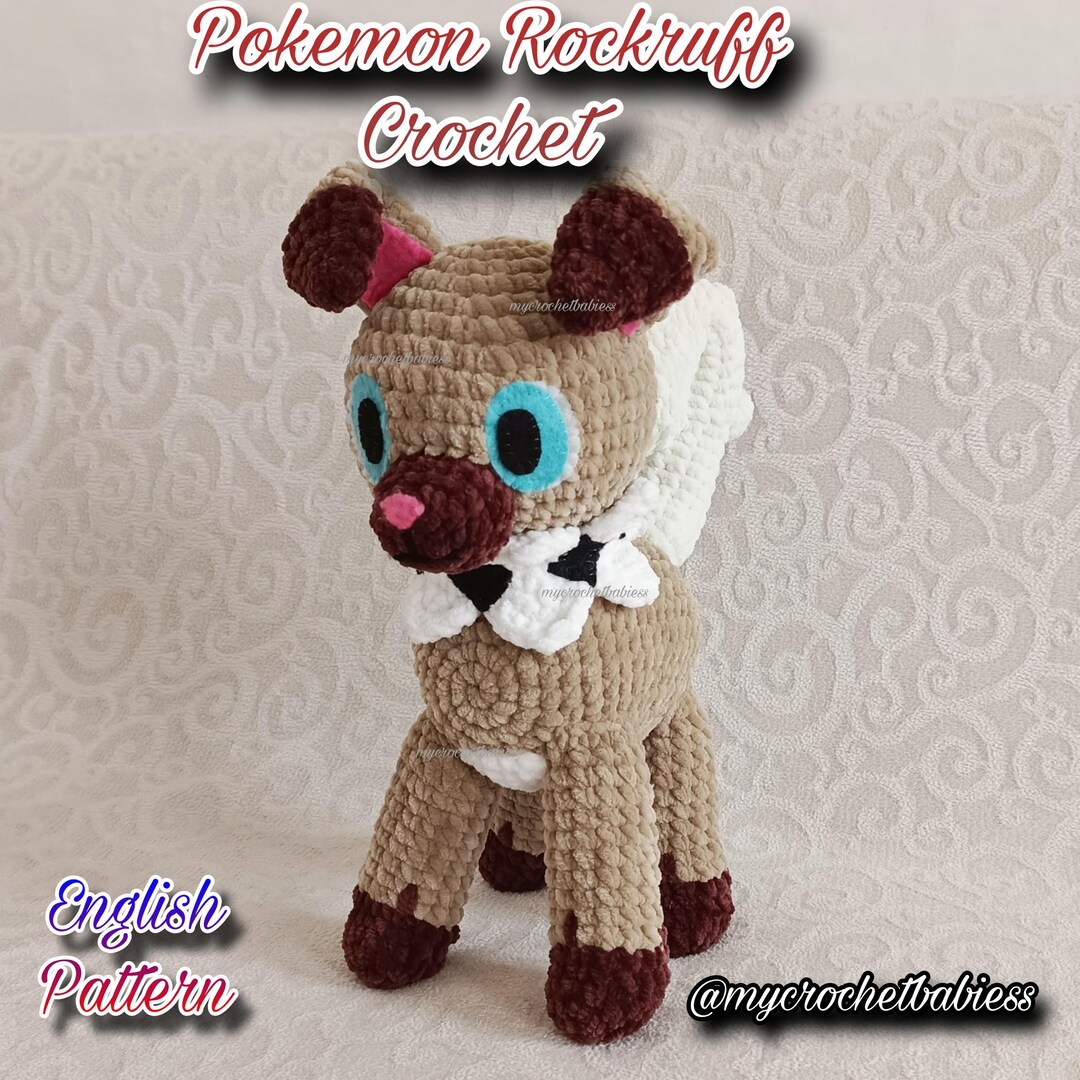 Pokemon Rockruff Amigurumi Crochet Pattern in English / Handmade ...