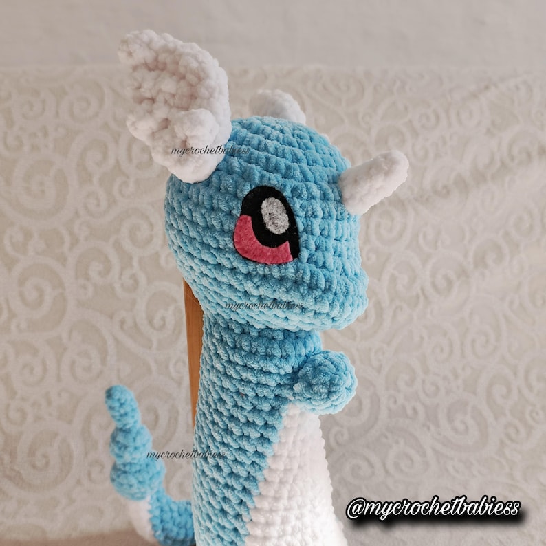 Pokemon Dragonair Amigurumi Crochet Pattern in English / Cute Dragon ...