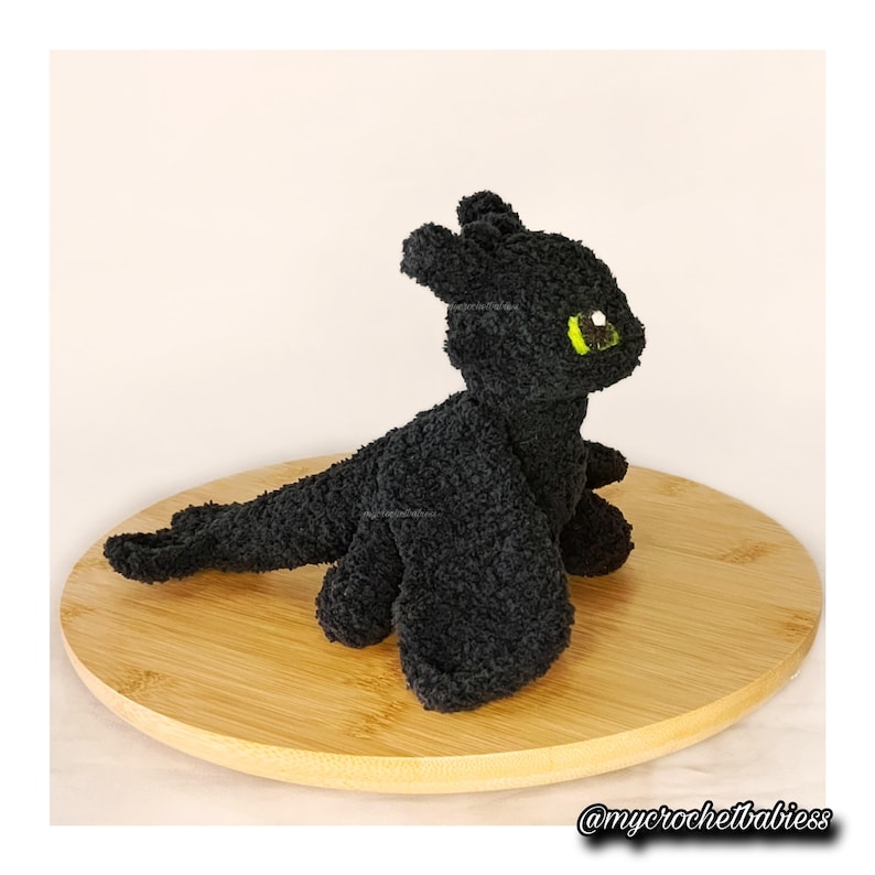 Toothless Crochet Pattern Set: Dragon Amigurumi, Keychain & Plush (PDF ...