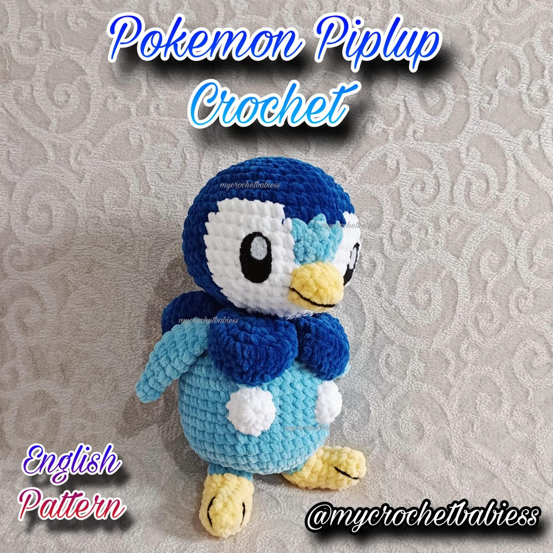 Pokemon Piplup Amigurumi Crochet Pattern in English/ Handmade Pokemon ...