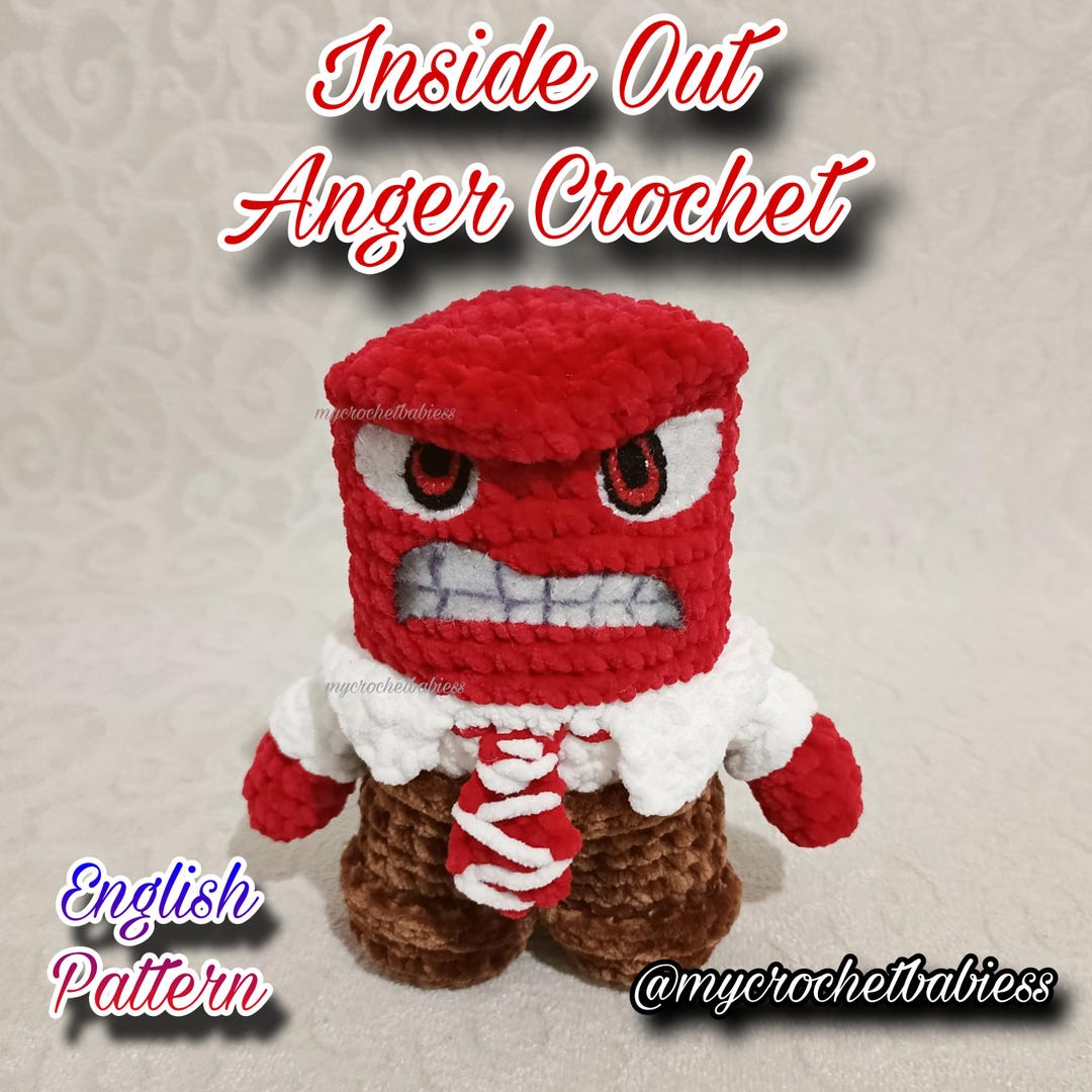 Inside Out Anger Crochet Amigurumi Pattern in English /modèle Crochet ...