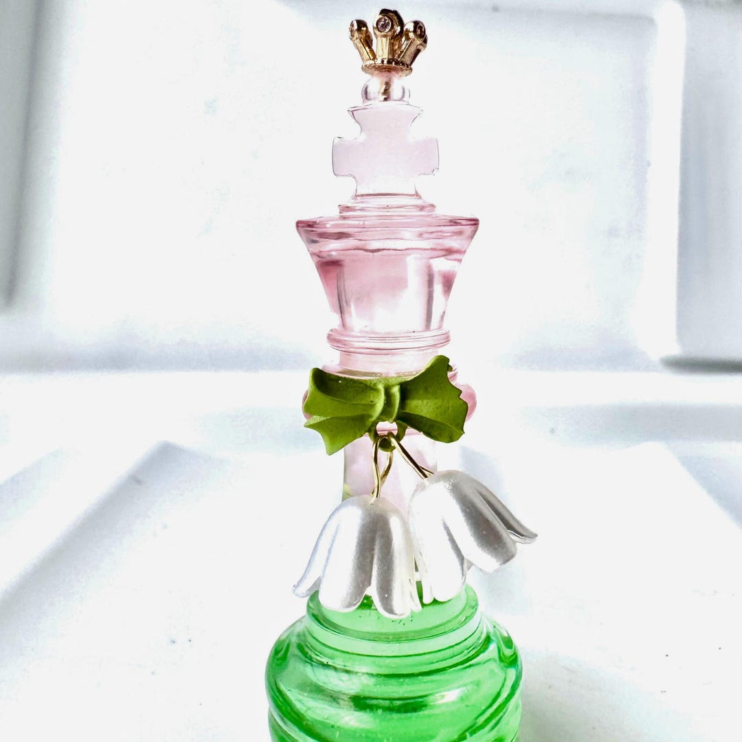 Chess, Green Resin Chess Pieces, Chess Set, Cherry Blossom and Green ...