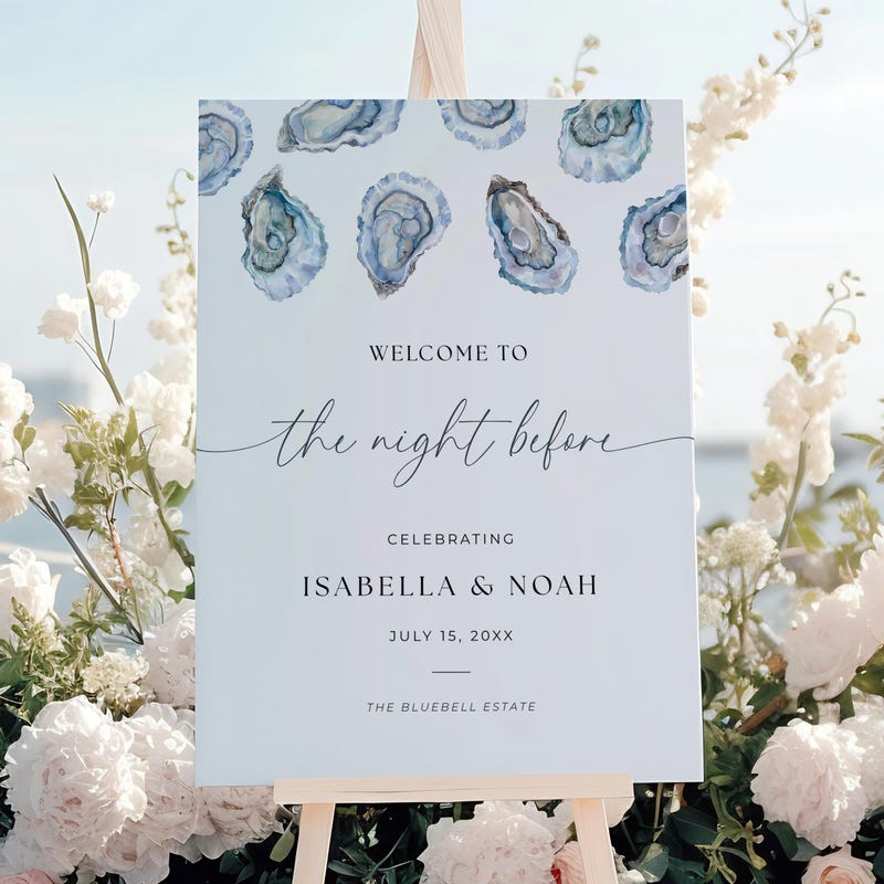 Oyster Theme Welcome Sign - Etsy