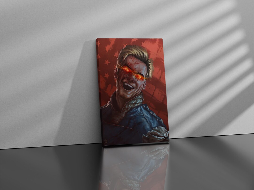 Homelander Art, the Boys Canvas, Homelander Canvas, Tv Shows Art ...