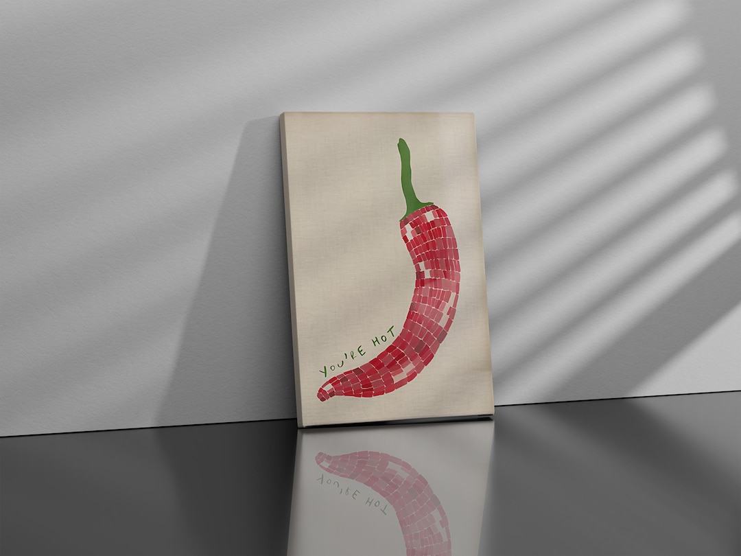 Chilli Poster, Pepper Poster, for Kitchen Wall Art, Kitchen Wall Decor ...