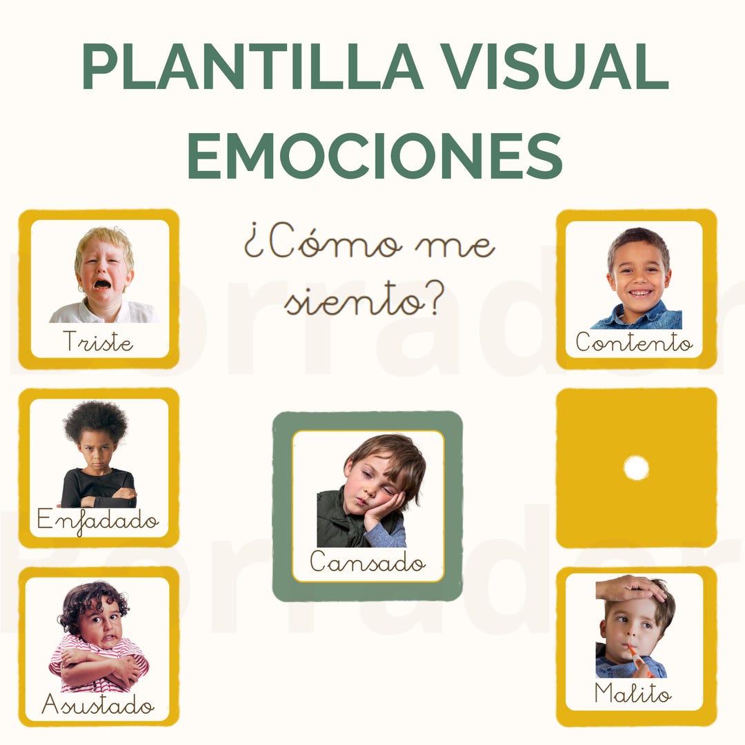 Basic Emotions Template for Kids With Real Images. How Do You Feel ...