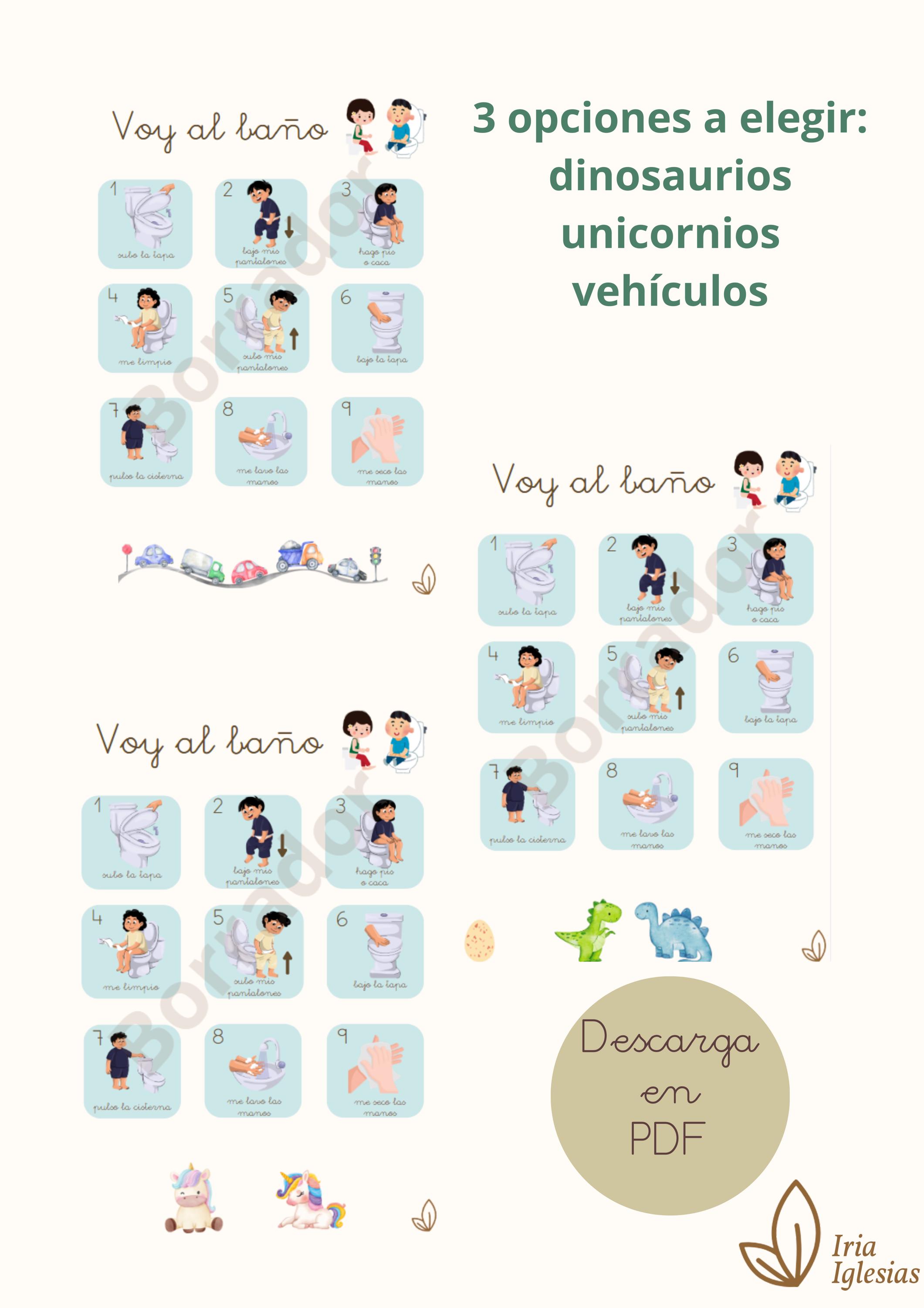 Plantilla ayuda ir al baño niños. Tarjetas infantiles para aprender a ...