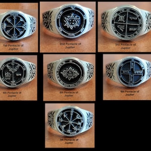 King Solomons 44 Pentacle Rings Planetary Seals All Rings Available Key ...