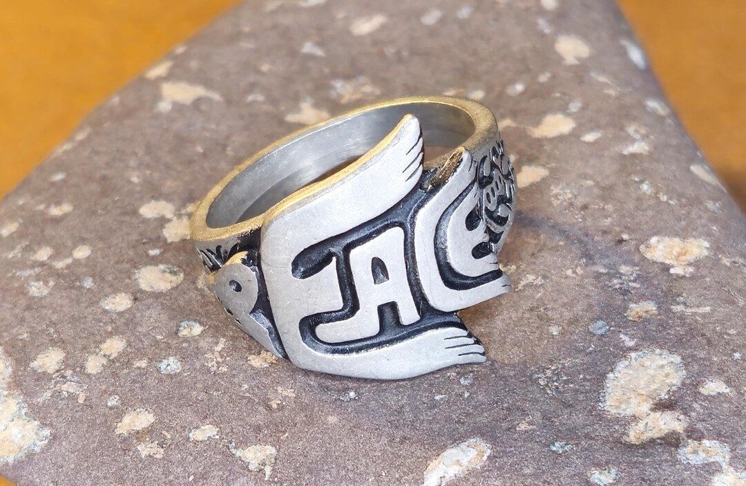 Bulky Style Peace Dove Ring - Bird Symbol of Peace Hope Brighter Future ...