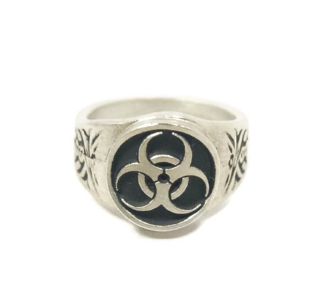 Biohazard Symbol Ring Hazard Danger - Etsy