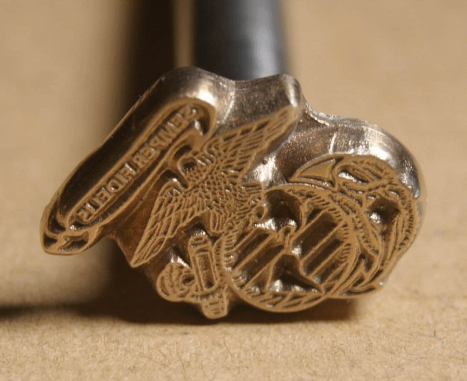 USMC Leather stamp EGA Eagle Globe and Anchor Marine Corps | Etsy