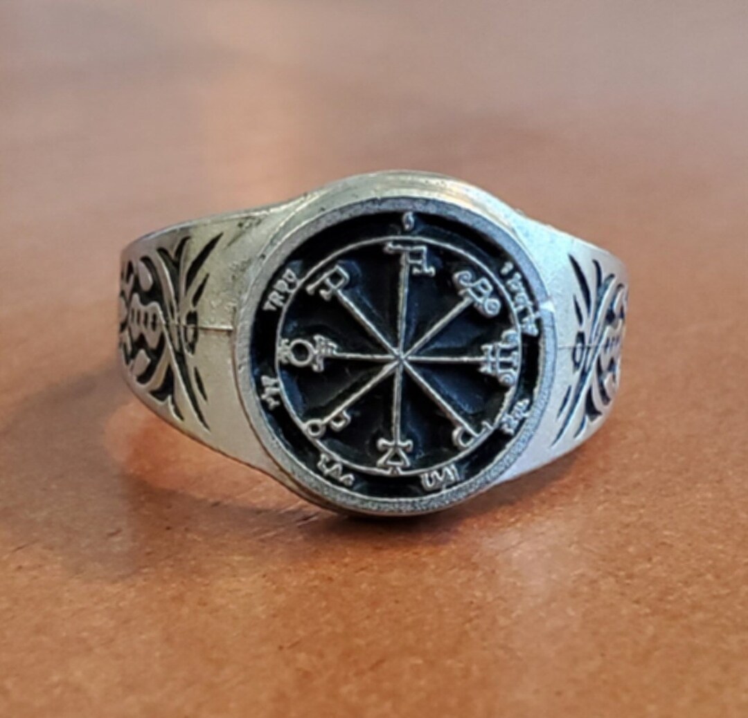 Sixth Pentacle of Saturn Ring - Pentacle Seal From the Key of Solomon ...