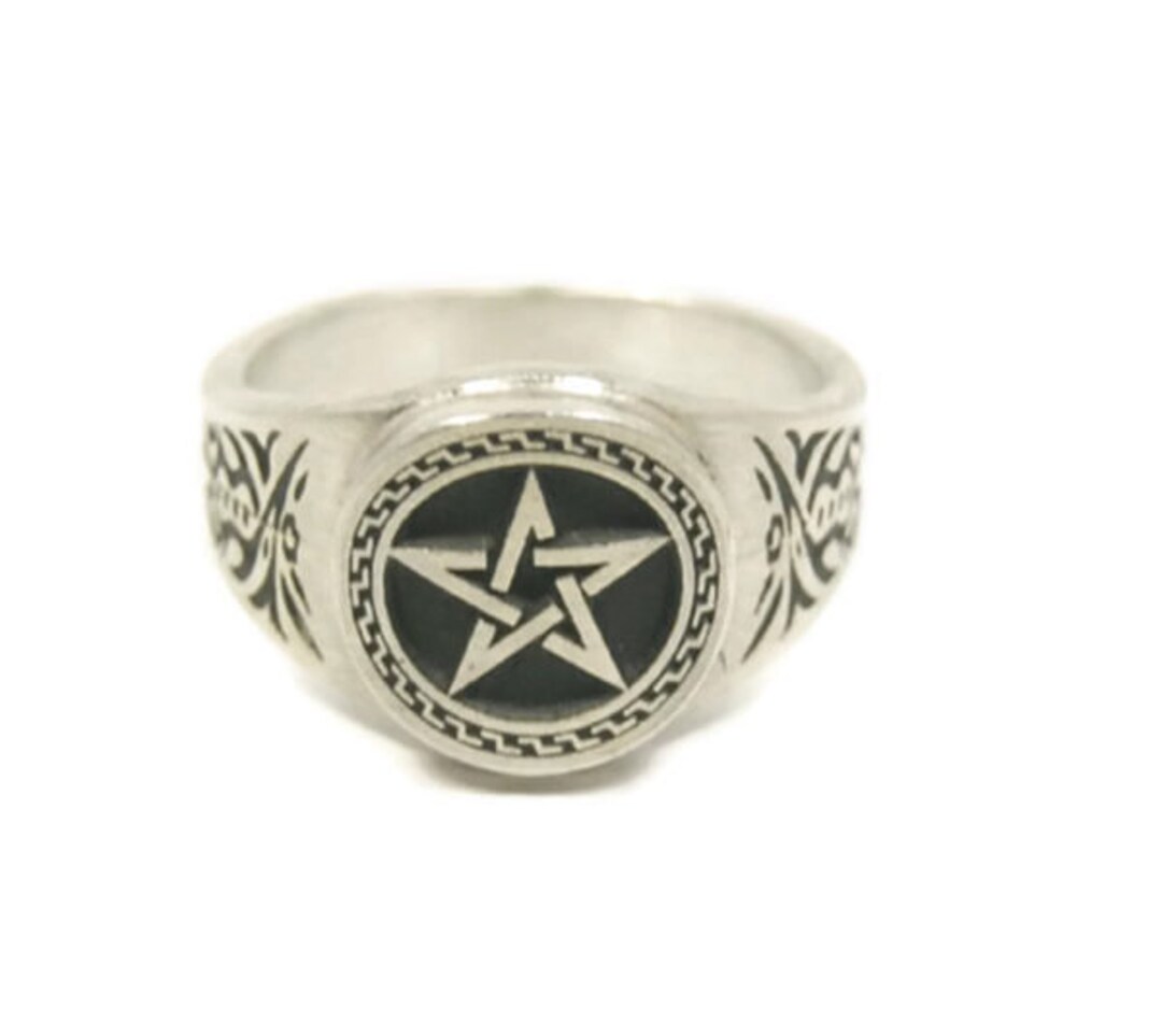 Pentagram Ring Pentalpha Pentangle Pentacle Star Pentagon - Etsy