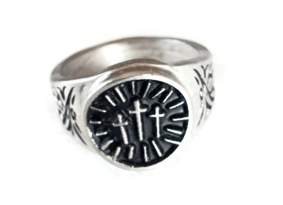 Calvary Crosses Ring Christian Cross - Etsy