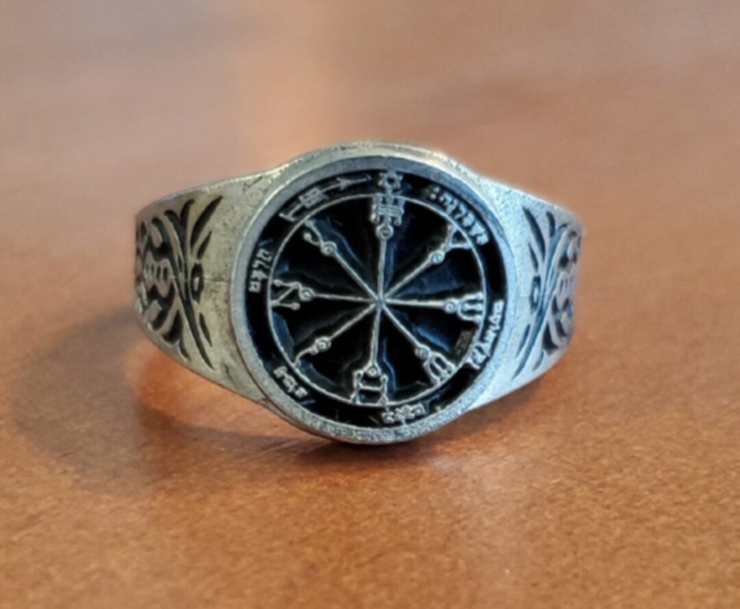 Sixth Pentacle of Mars Ring - Pentacle Seal From the Key of Solomon - Etsy