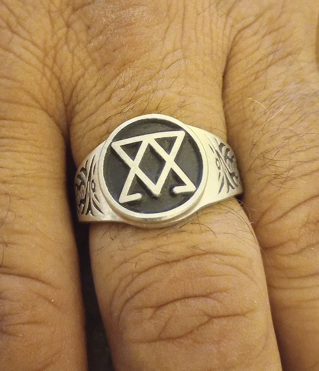 Arsenic Alchemy Symbol Ring - Sizes 7 to 14 - Poison Menacing Coiled ...