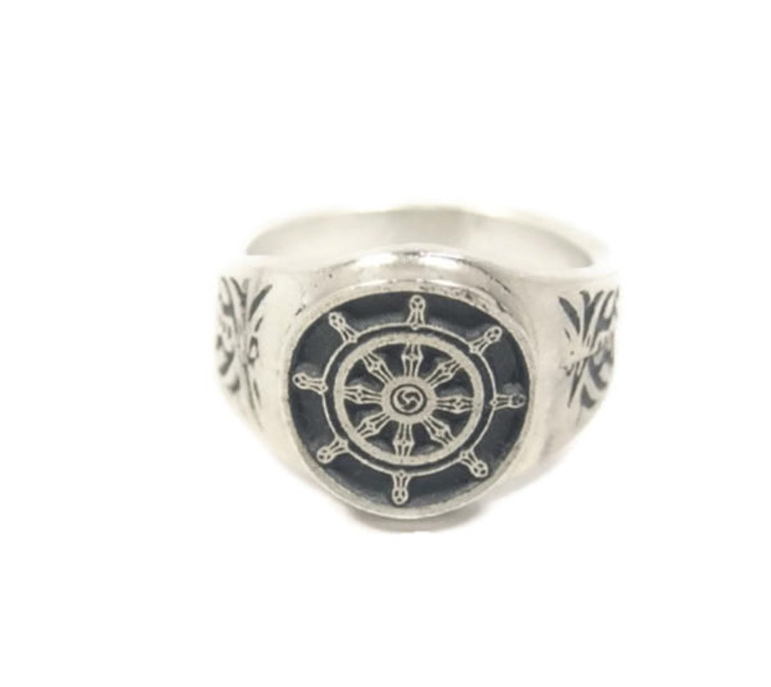 Dharmachakra Wheel Ring Dharma Wheel Buddha Wheel Wheel of Dharma Tibet Nepal Buddism Tibetan ...