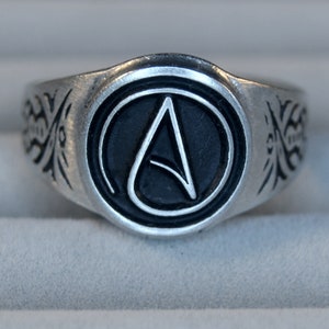 Atheist Symbol Ring - Atheism Science Religious Non Believe - Lack of ...