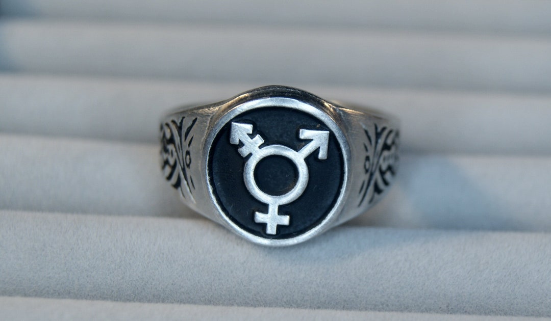 Transgender LGBT Gay Pride Ring - Lesbian Gay Bisexual Queer LGBTQ+ ...