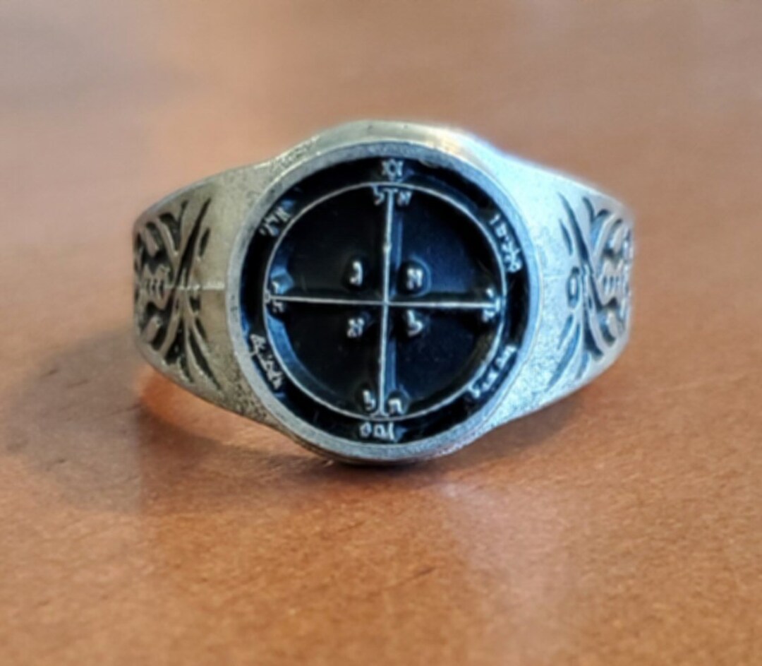 Fourth Pentacle of Mars Ring - Pentacle Seal From the Key of Solomon - Etsy