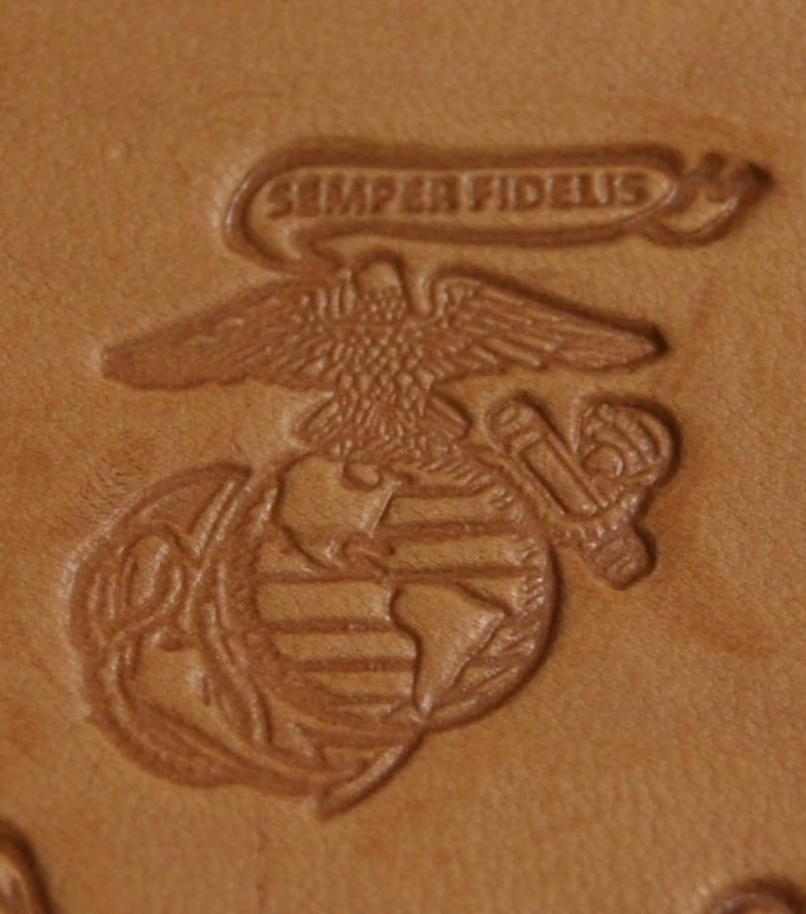 USMC Leather stamp EGA Eagle Globe and Anchor Marine Corps | Etsy