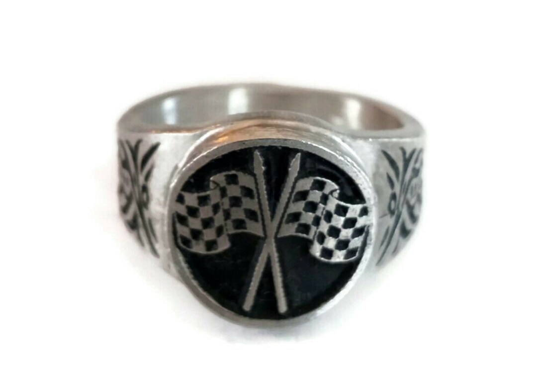Checkered Flags Ring Winner - Etsy