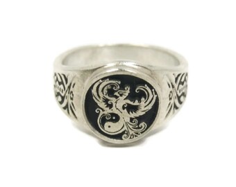 Phoenix Ring Spirit Animal Fire Passion Bird Rebirth - Etsy