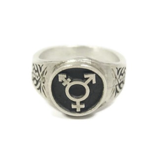 Transgender LGBT Gay Pride Ring - Lesbian Gay Bisexual Queer LGBTQ+ ...