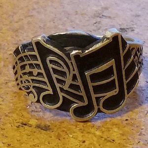 Music Notes Ring - Sheet Music Symbols - Etsy