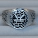 Disc of King Solomon Ring Solomons Circle Tetragrammaton Ring Sizes 7 ...