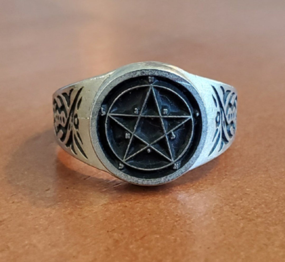 First Pentacle of Mercury Ring - Pentacle Seal From the Key of Solomon ...