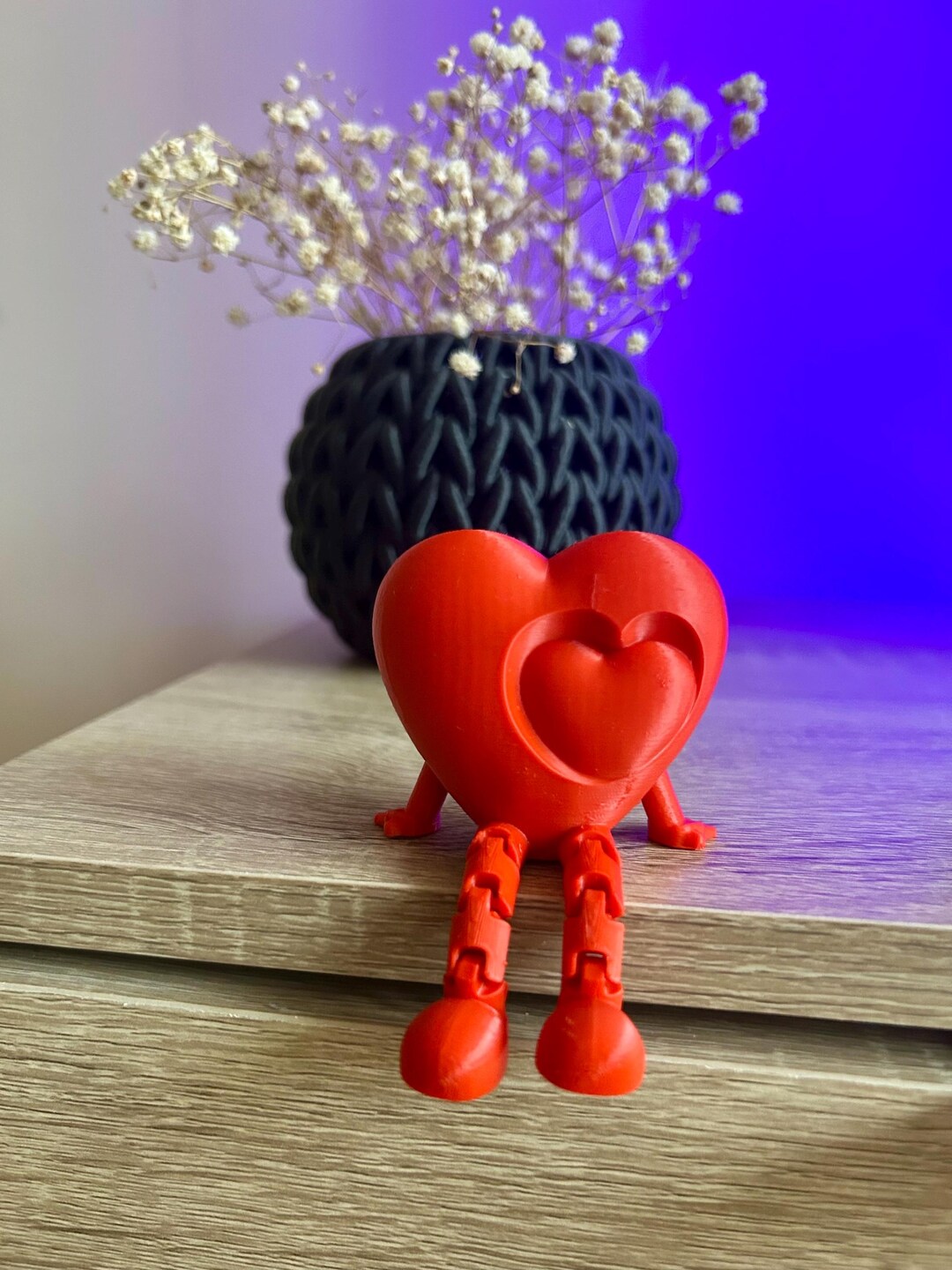 3D Printed Heart With Flexible Legs – A Playful Gift of Love - Etsy