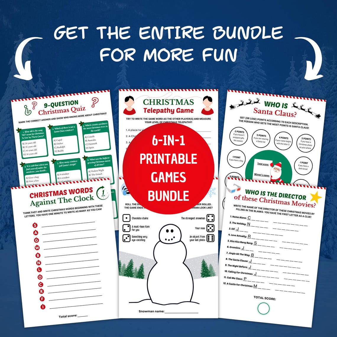 New Christmas Quiz Game, Printable Christmas Game, Christmas Party Game ...