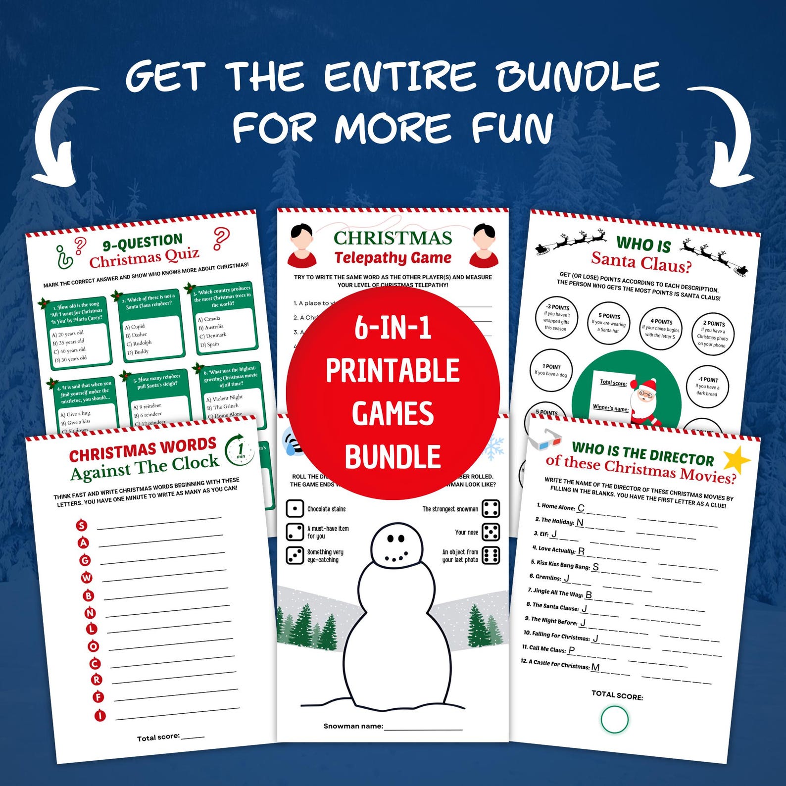 New Christmas Quiz Game, Printable Christmas Game, Christmas Party Game ...