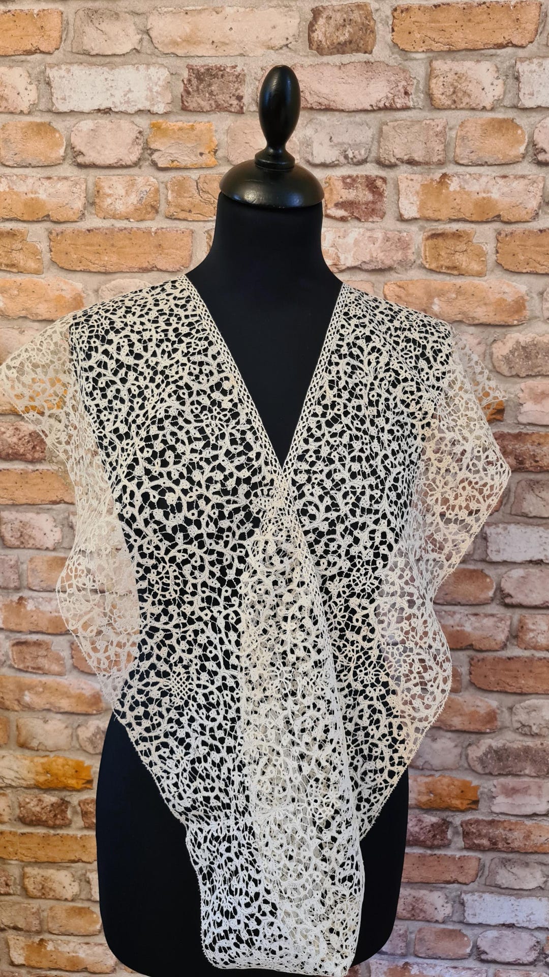 Antique Flemish Lace: Intricate Floral Patterns on an Ivory Background ...