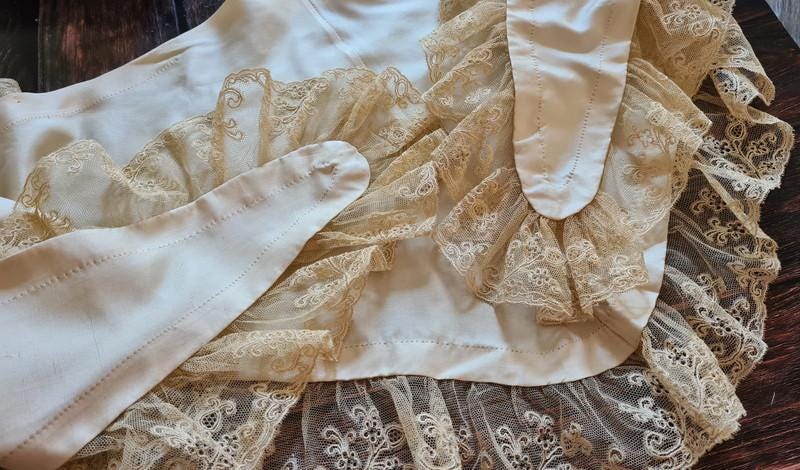 Antique Victorian Silk and Lace Shawl, 19th Century Lace Fichu - Etsy