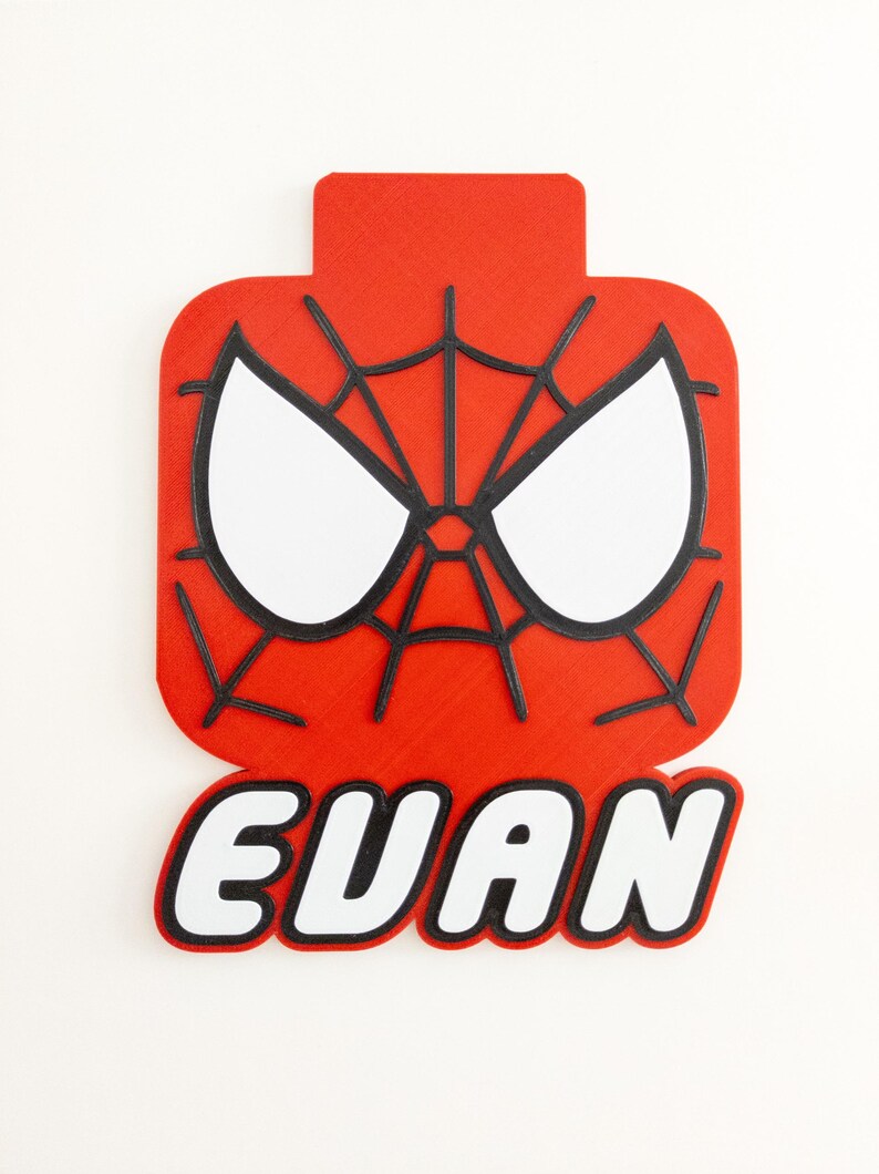 Red Spider Name Sign Personalized Door Hanger Custom Sign Kids Room ...