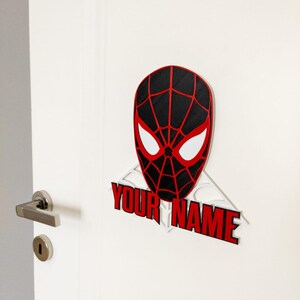 Black Spider Name Sign Personalized Door Hanger Custom Sign Kids Room ...