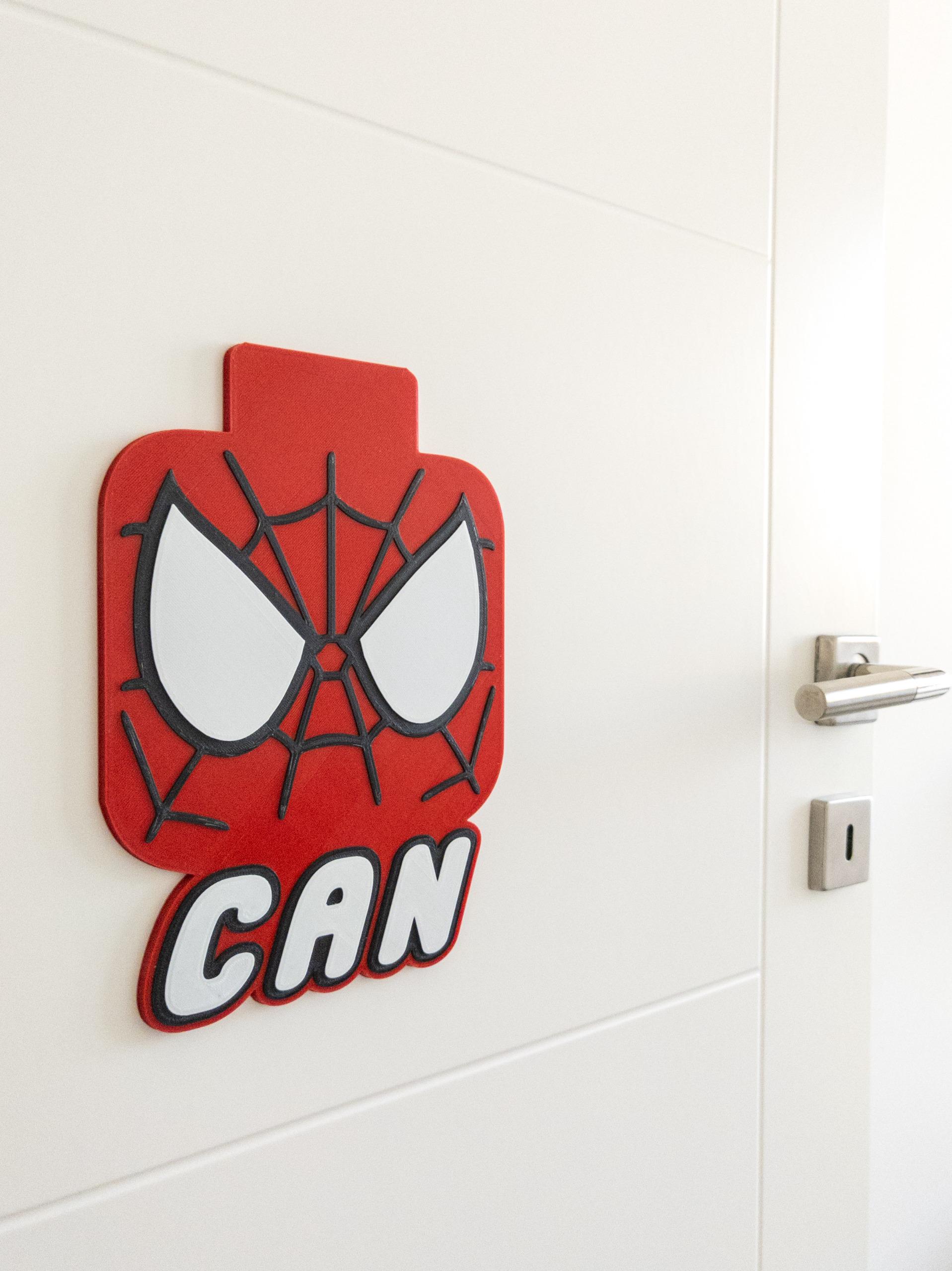 Red Spider Name Sign Personalized Door Hanger Custom Sign Kids Room ...