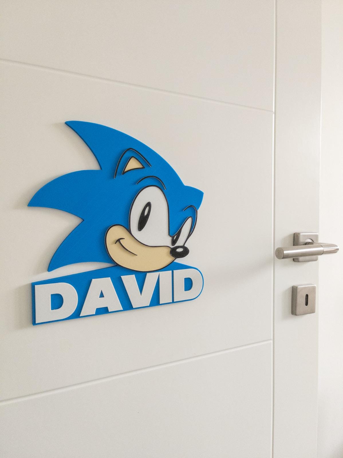 Blue Hedgehog Personalized Name Sign Custom Door Hanger Kids Room Decor ...