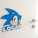 Blue Hedgehog Personalized Name Sign Custom Door Hanger Kids Room Decor ...
